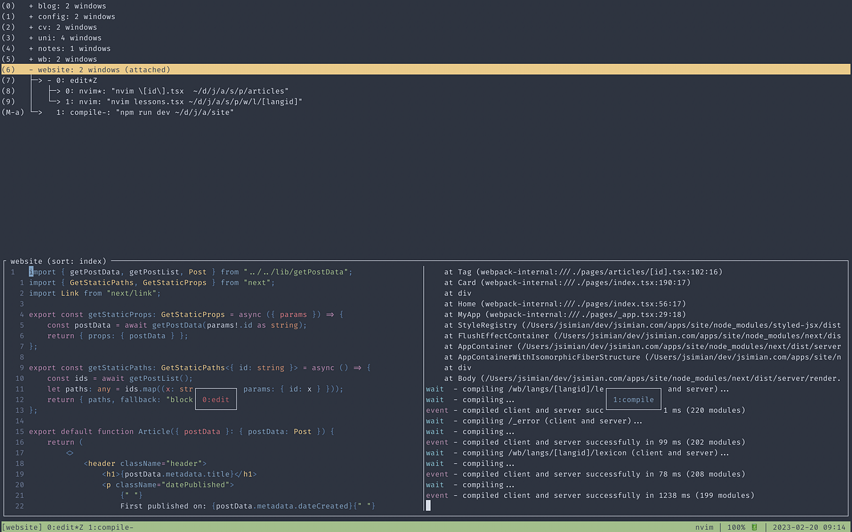Using Vim & Tmux without emulating an IDE | by Jessica Simian | Medium