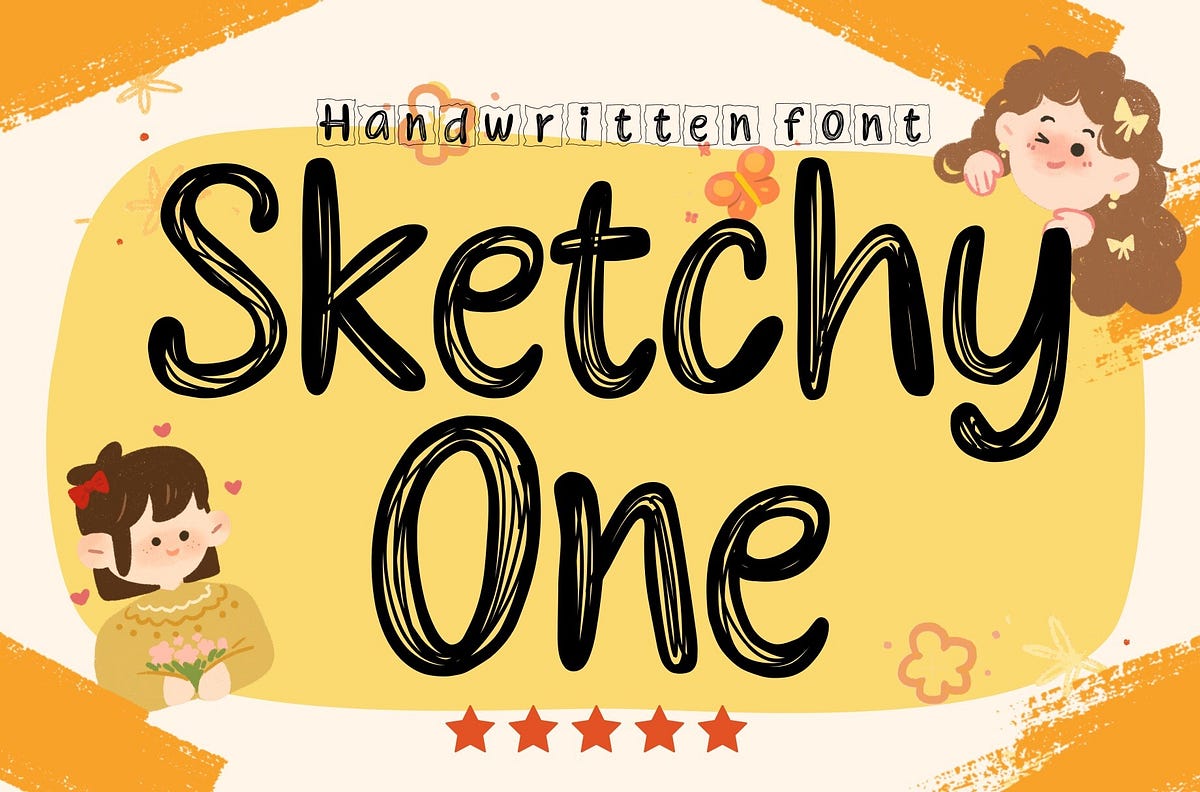 Sketchy One Font (Script Fonts) | by Jsonchong | Apr, 2024 | Medium