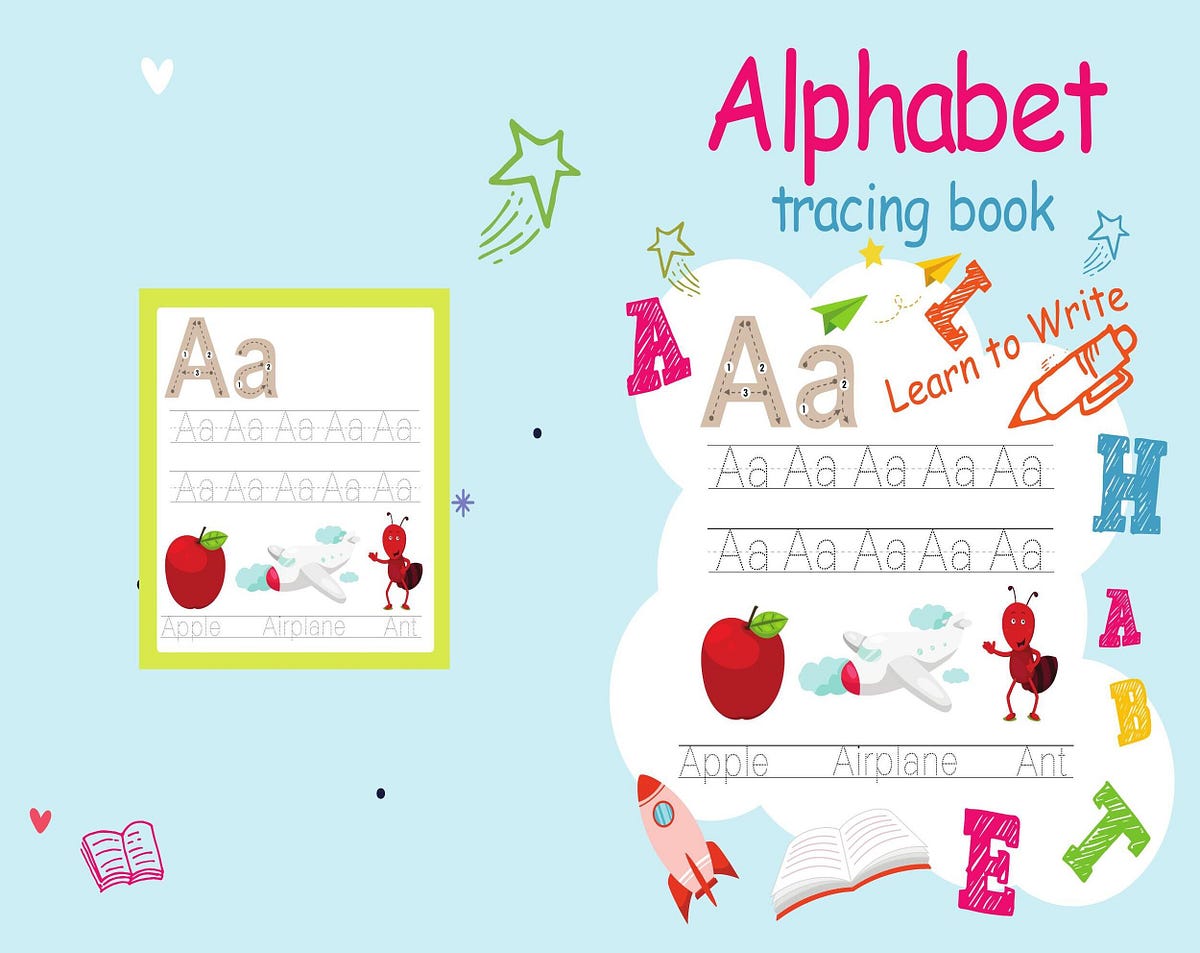 Alphabet tracing Activity book PDF File 8.5x11 inch For Kids aged 2–4 4 ...