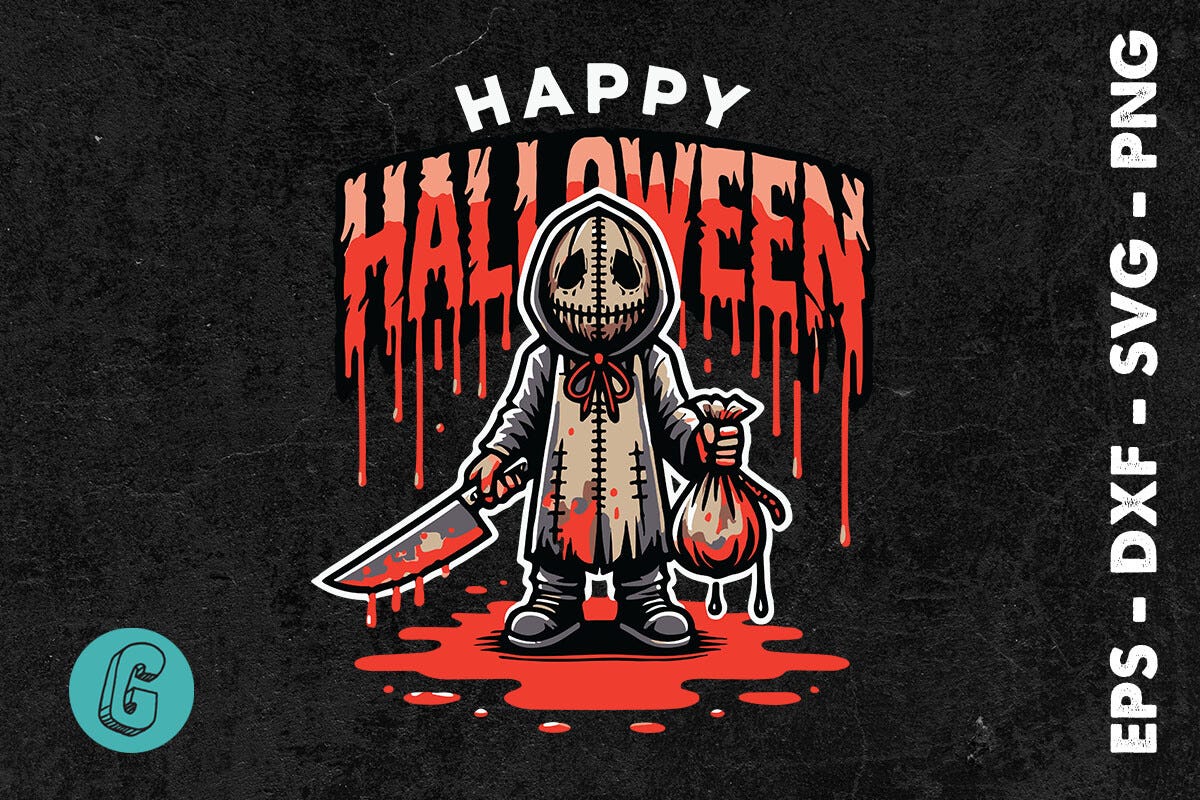 Happy Halloween Creepy Scary Horror SVG Free | by Spectralseer | Sep ...