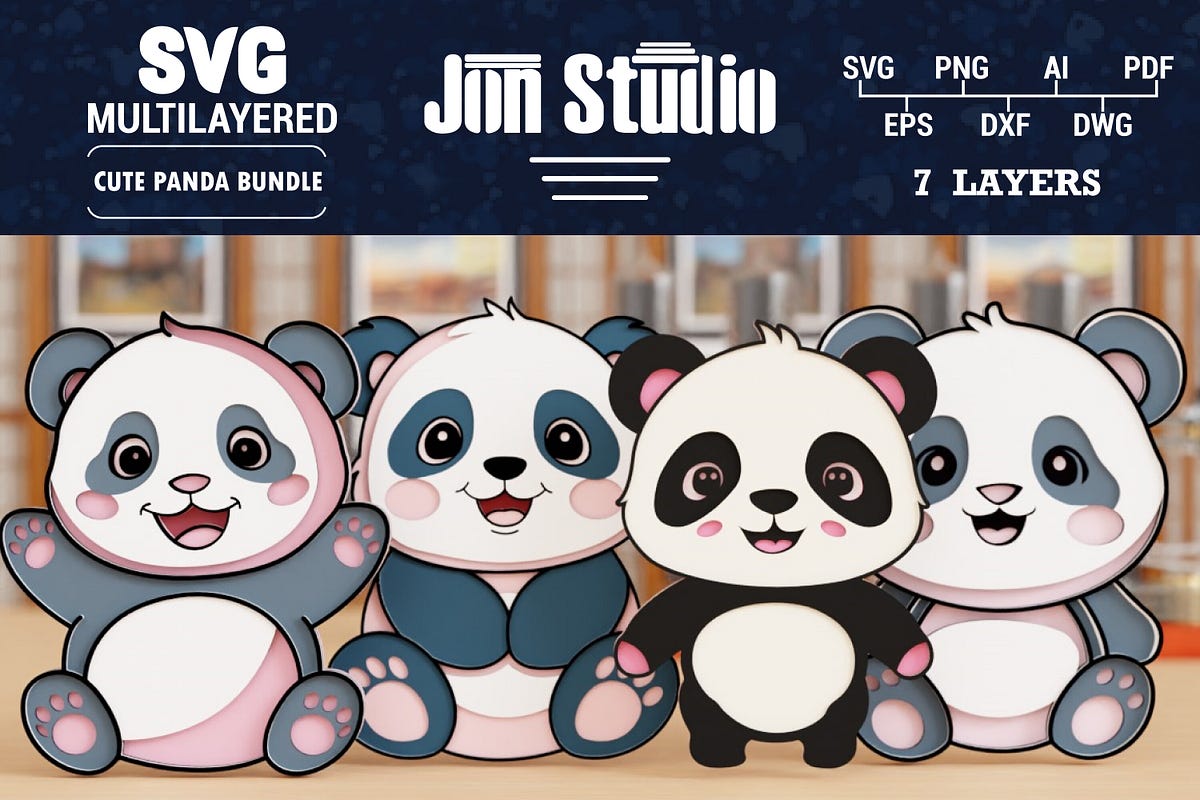 3D Panda SVG Laser Cut Papercut File Bun | by Leejunhe | Medium