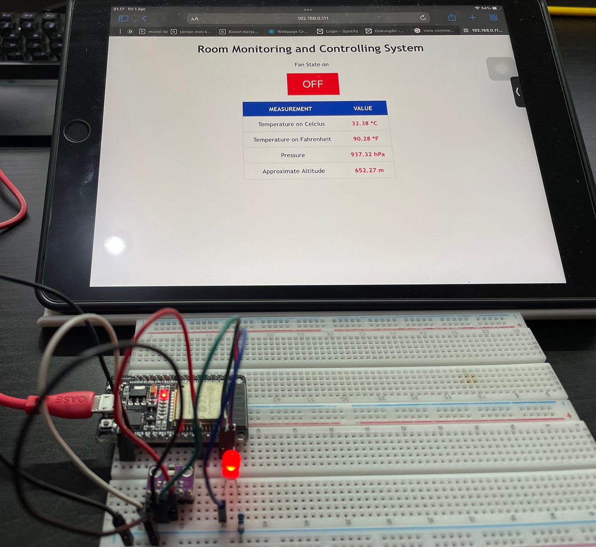 Esp32 Web Server Room Monitoring And Controlling System By I Dewa 8924