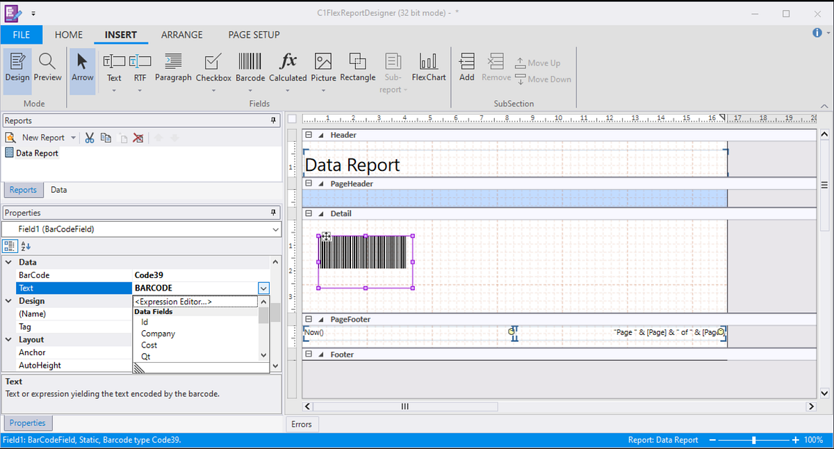 Working with Barcodes in .NET Using FlexReport | by GrapeCity Developer Solutions | GrapeCity ...