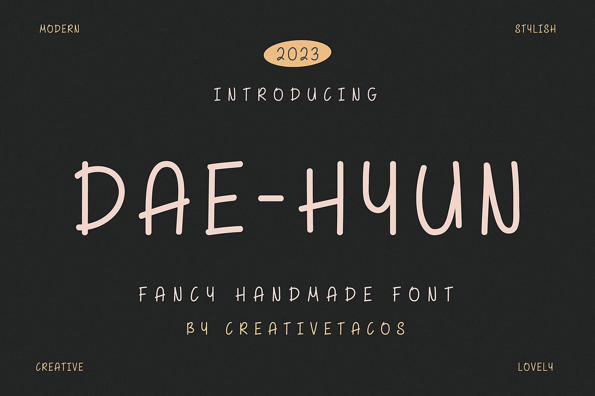 Dae-hyun Fancy Font - Miamosaic - Medium