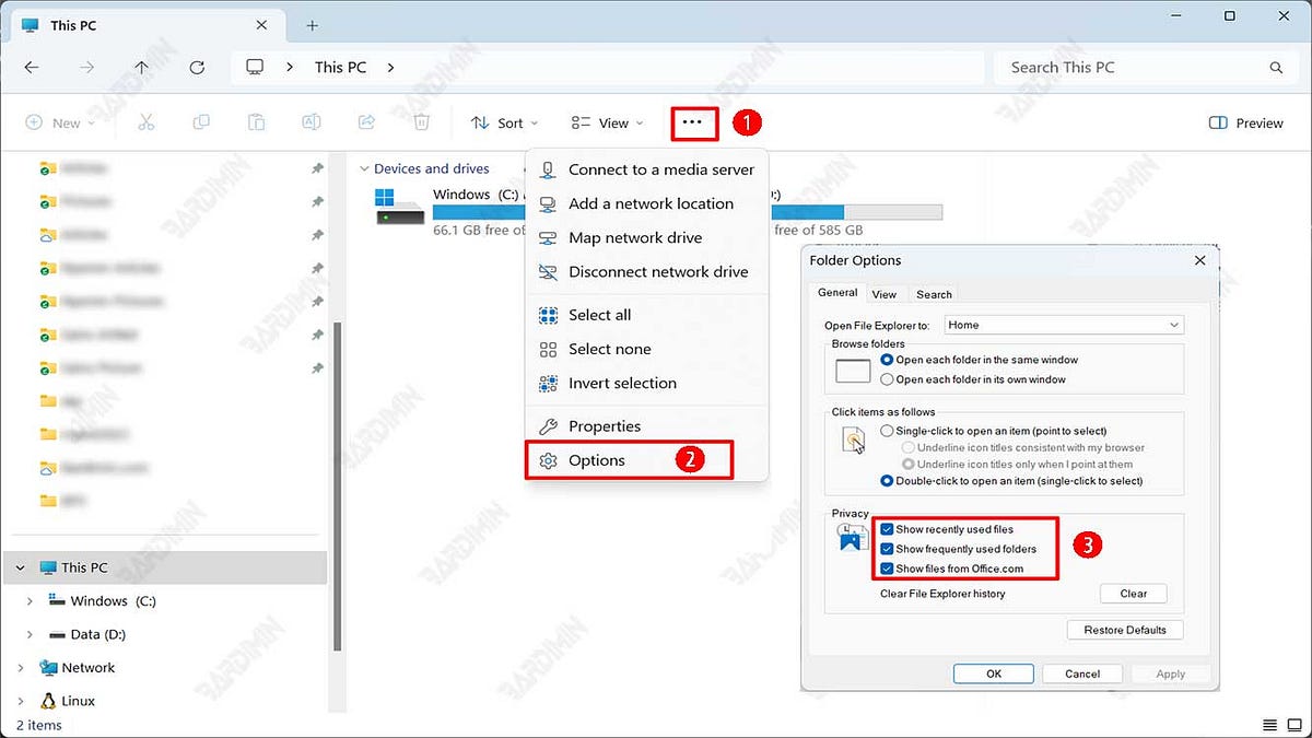 How to Stop Automatically Adding Files and Folders to Quick Access Windows 11 | by Bardimin.com ...