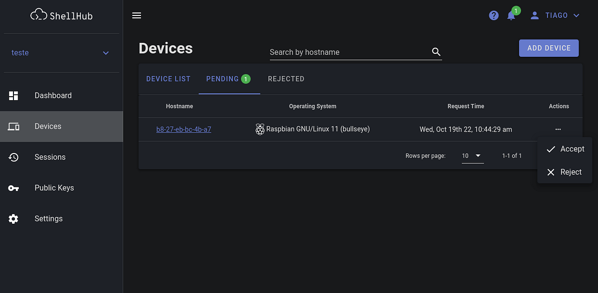 Uso do ShellHub para desenvolvimento remoto | by Tiago Dorner | Medium