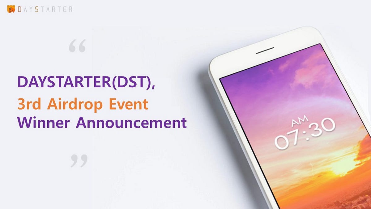 DAYSTARTER(DST), 3rd Airdrop Event Winner Announcement | by Life3 ...