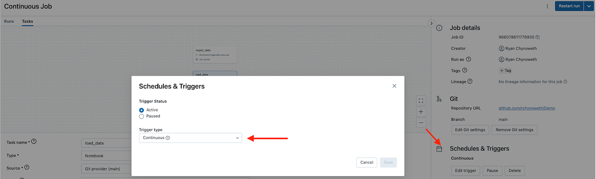 Continuous Jobs and File Triggers in Databricks | by Ryan Chynoweth ...