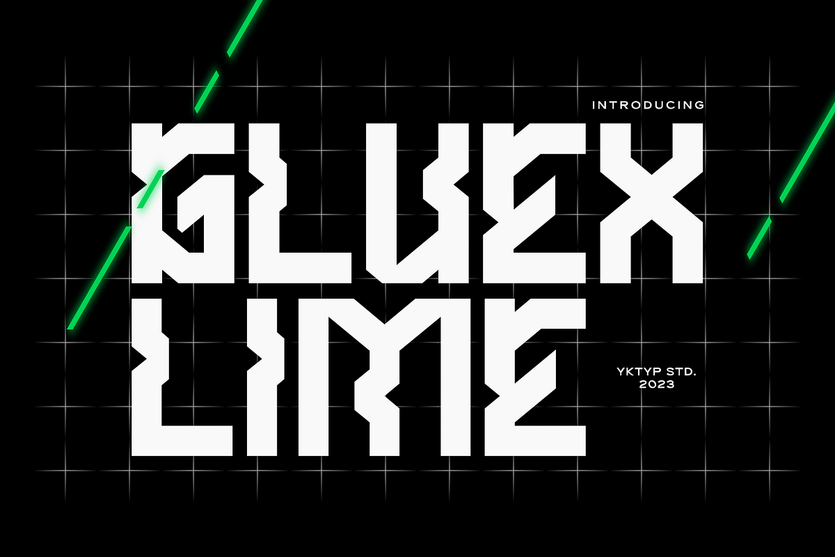 Gluexlime Font - Datadreamer - Medium