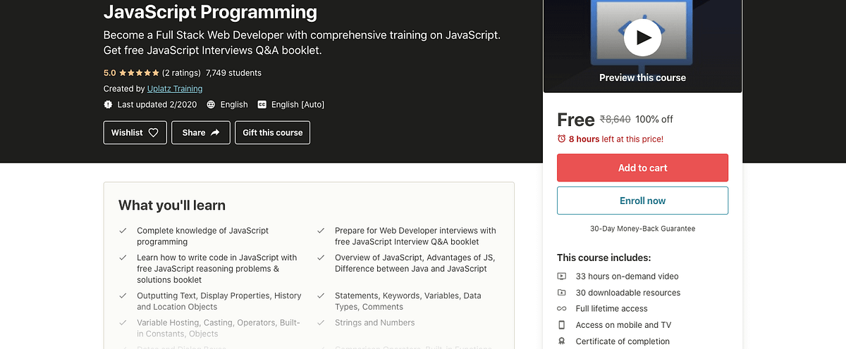 Free JavaScript Programming Certification Course | by FresherCooker.in ...