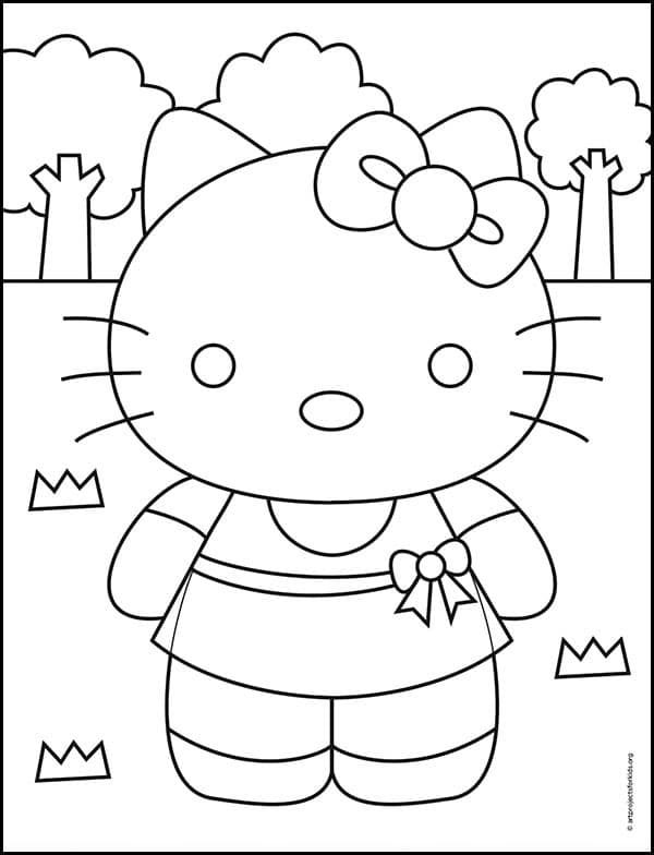 Evil Hello Kitty Coloring Pages