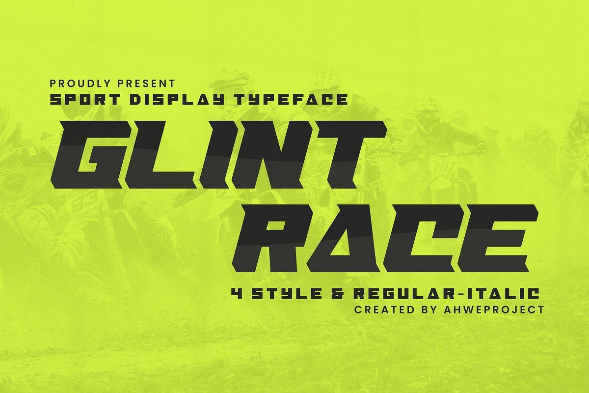 Glint Race Font - Byteballadeer - Medium