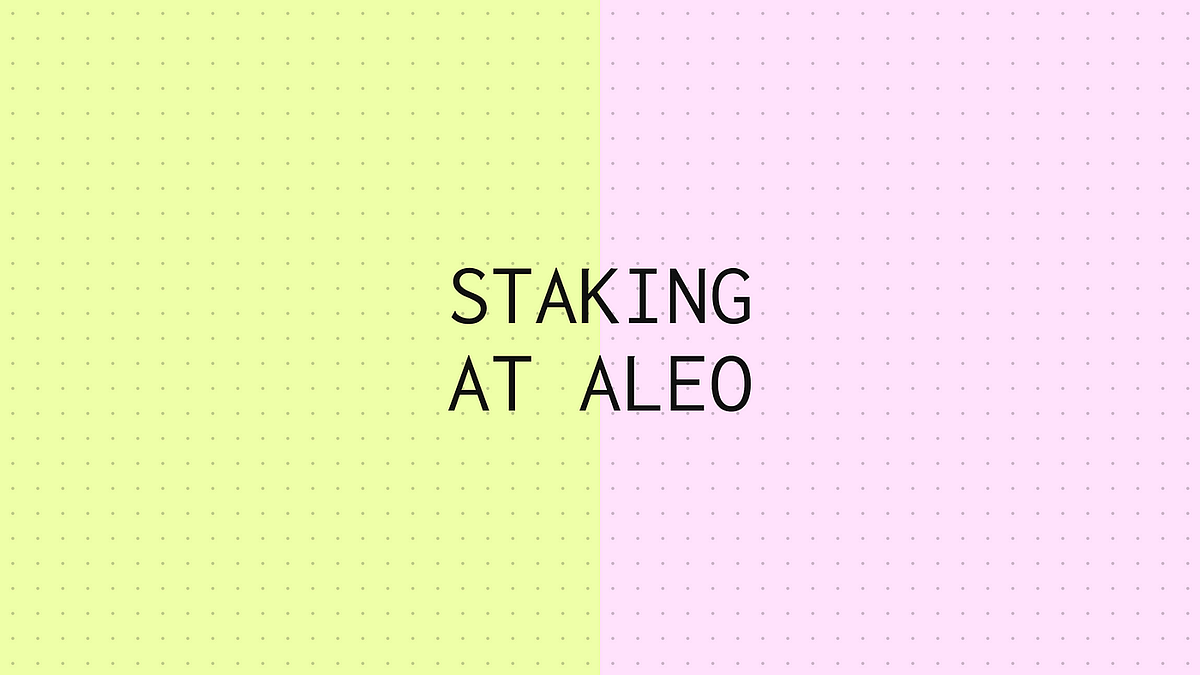 Unlocking the Potential: A Guide to Aleo Staking | by Goldir | Medium