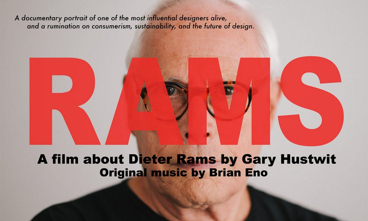 Notes_Documentary Dieter Rams. As designers, there is an increasing ...