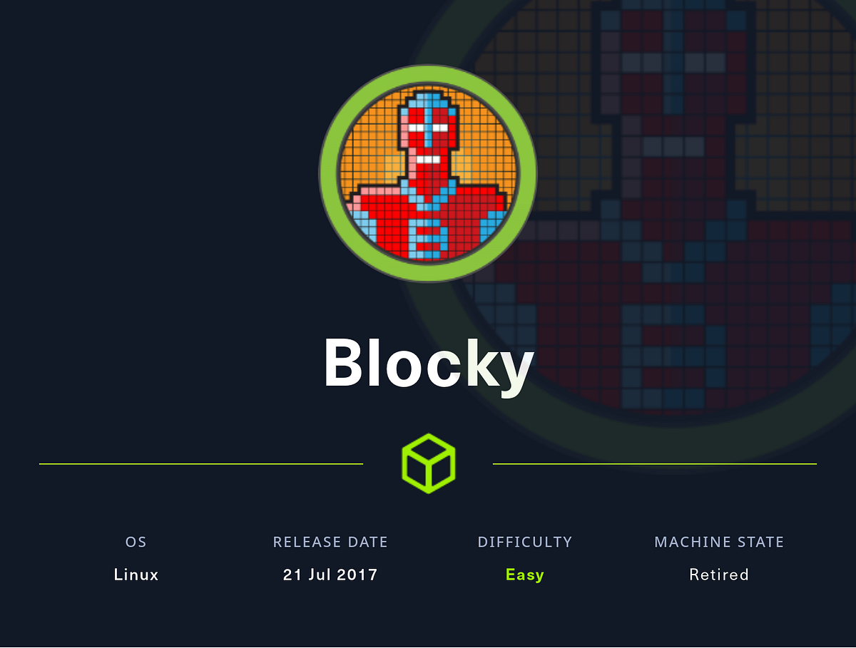 HTB — Blocky | 93/100. Howdy! Today I’m working on the Easy… | by ...