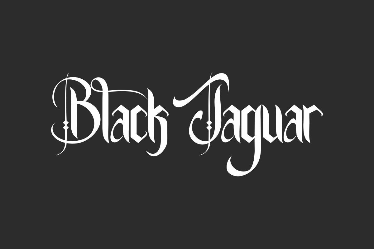 Black Jaguar Font | by Sophiasculpt | Apr, 2024 | Medium