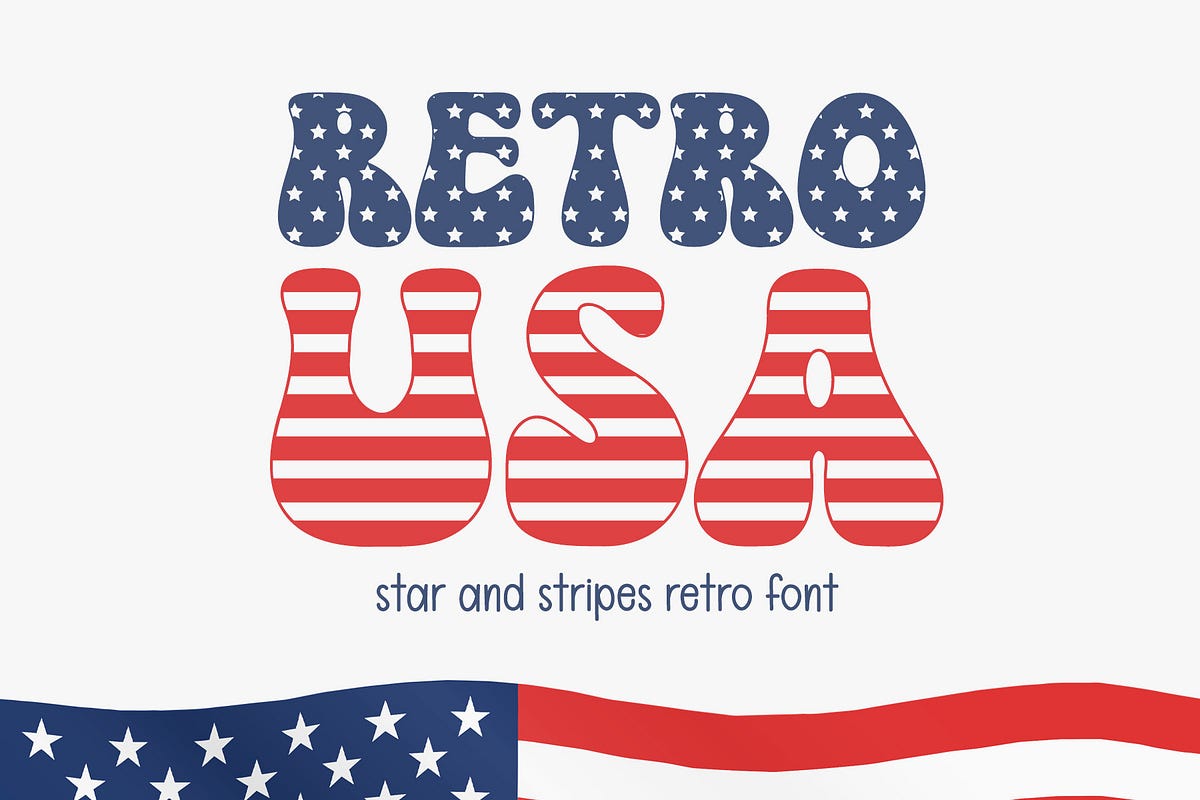 Retro Usa Font - Lyraluminescent - Medium