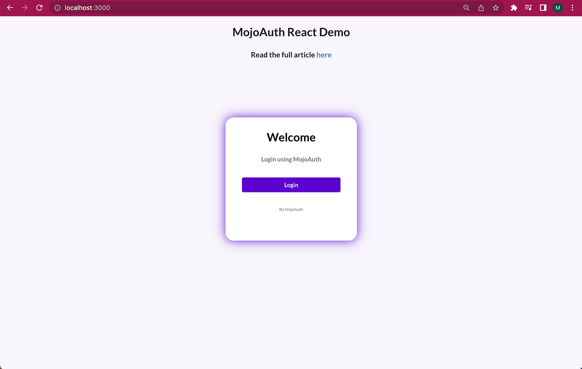 Passwordless Authentication With React And Mojoauth By Mojoauth Medium