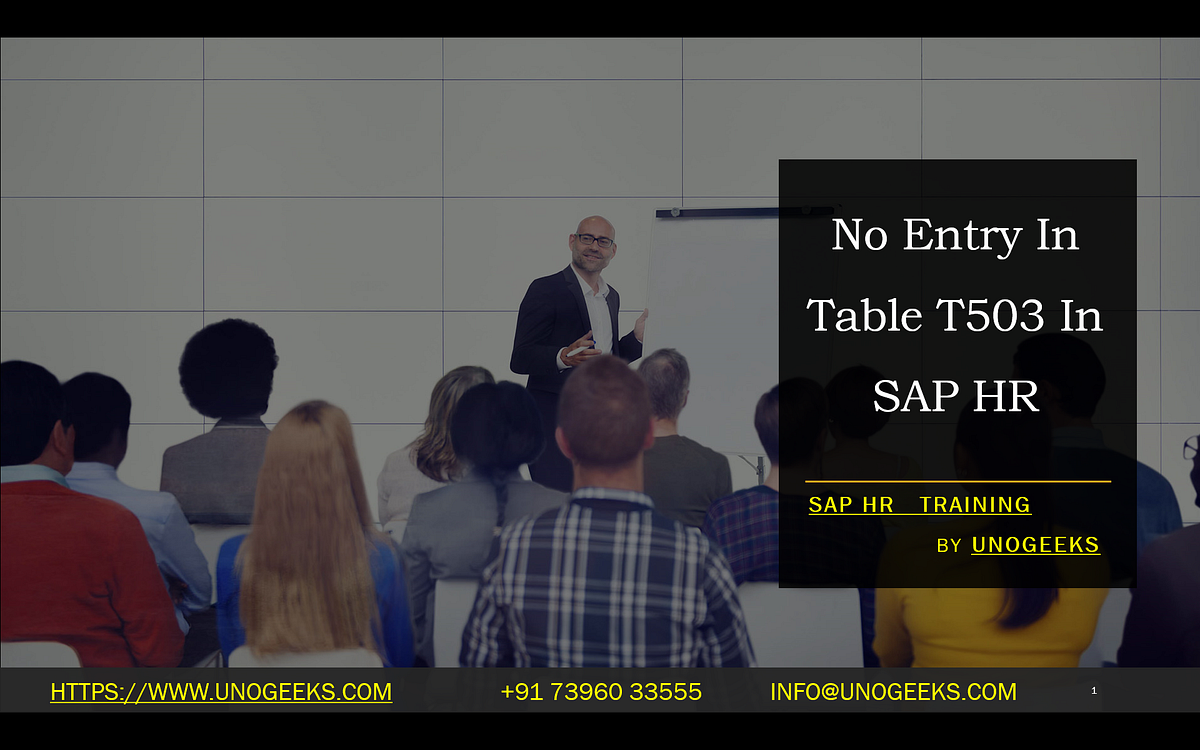 No Entry In Table T503 In SAP HR. Troubleshooting the “No entry in ...