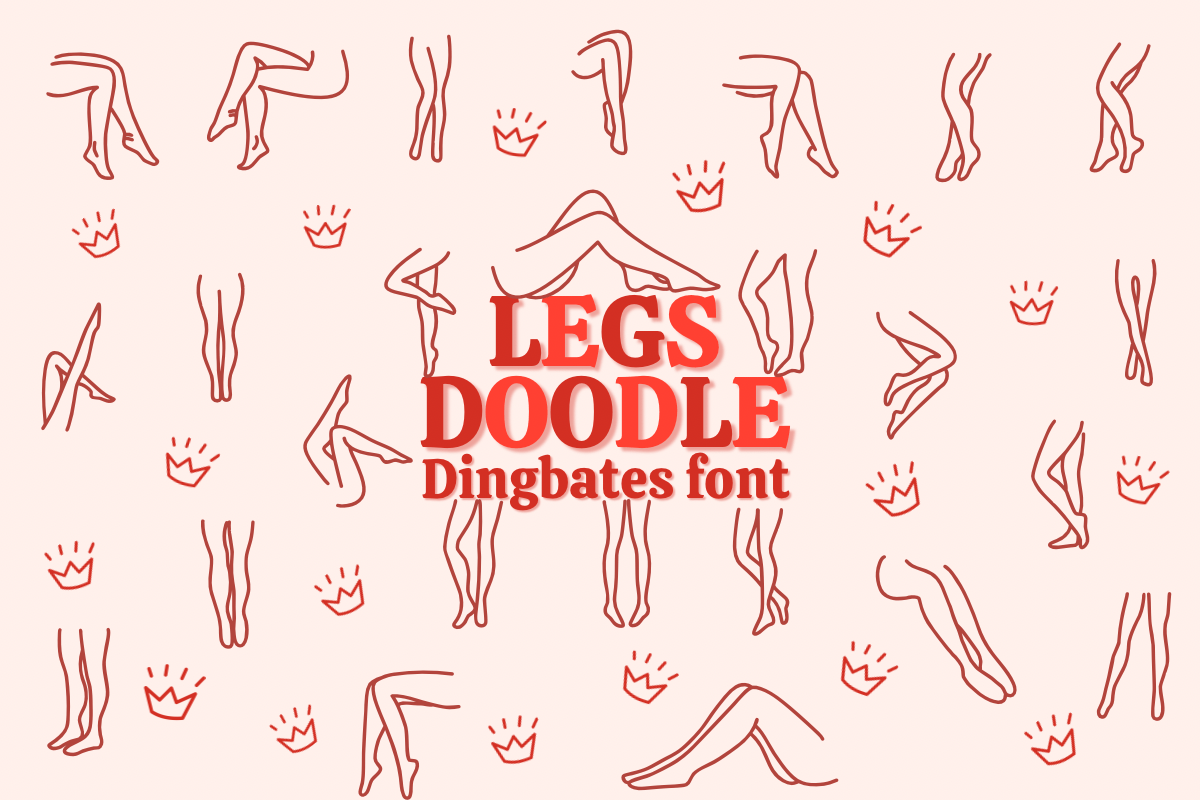 Legs Doodle Font - Solarasculpt - Medium