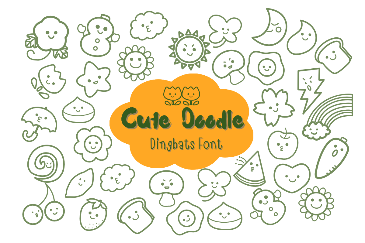Cute Doodle Font OTF | by Isabellaink | Medium