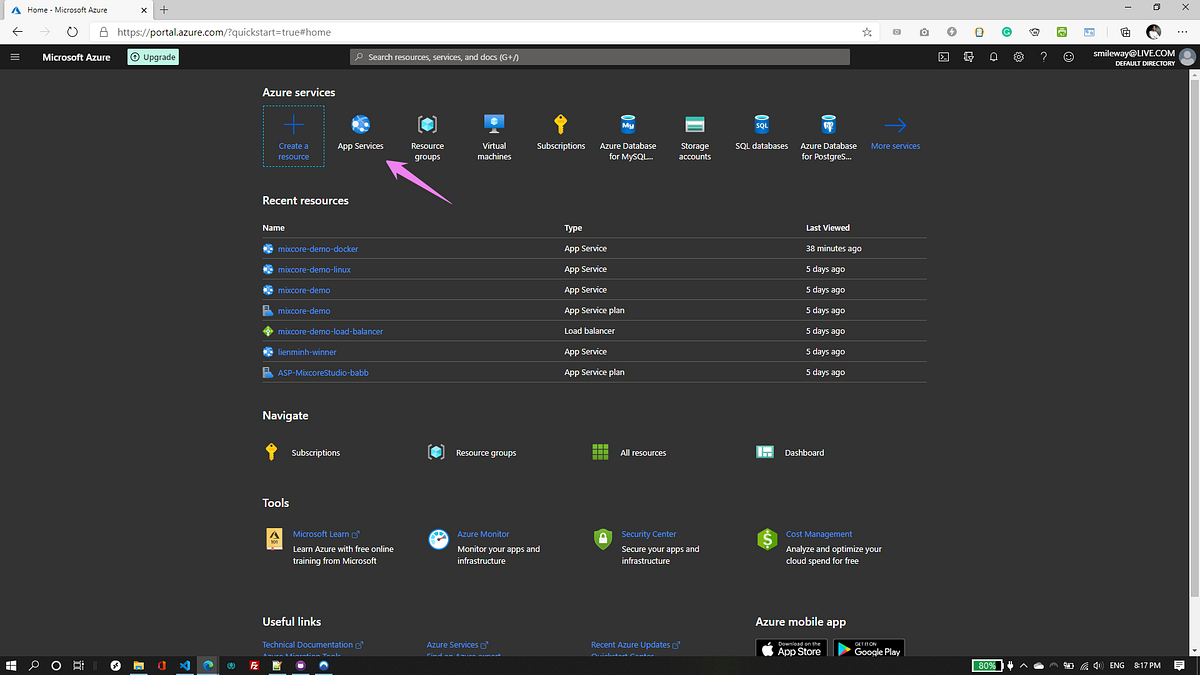 Install Mixcore CMS with Azure and Docker Compose in 5 mins | by Huy Nguyen | mixcore | Medium