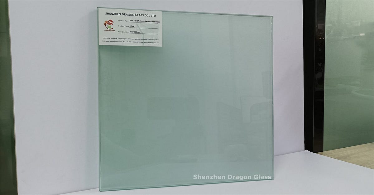 Super Durable Sandblasted 88.4 SGP Laminated Glass 17.52mm SGP ...