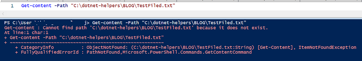 Exception Handling — Try Catch with Custom Error Message in PowerShell ...