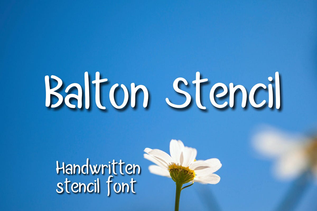 Balton Stencil Font - Lyraluminescent - Medium