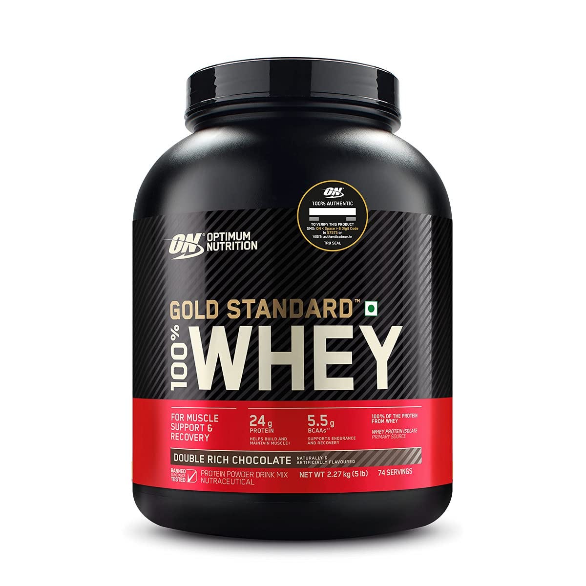 Whey Protein Powder — 5 lbs, 2.27 kg (Double Rich Chocolate), Primary ...