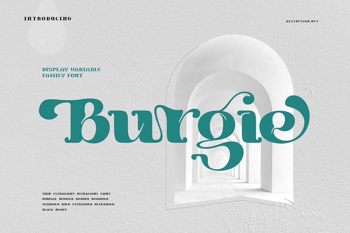 Burgie Font | by Neonnomad | Medium