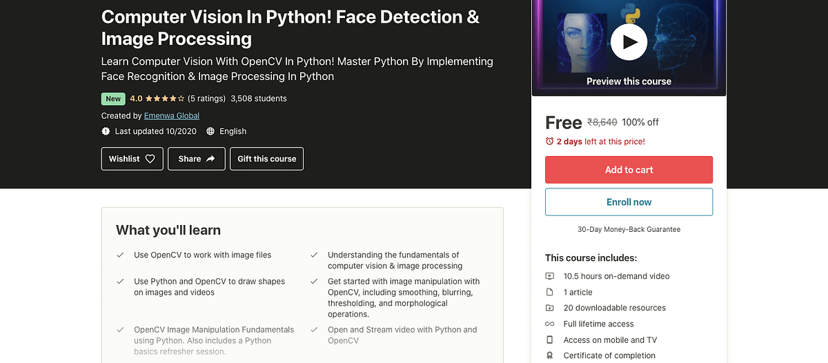 Computer Vision In Python! Face Detection & Image Processing | 100% Off ...