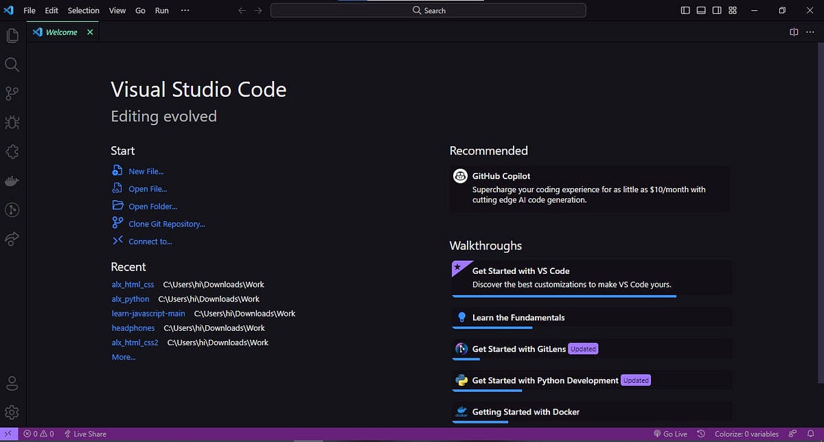 Why you should consider VScode. All workers need specific/special tools ...