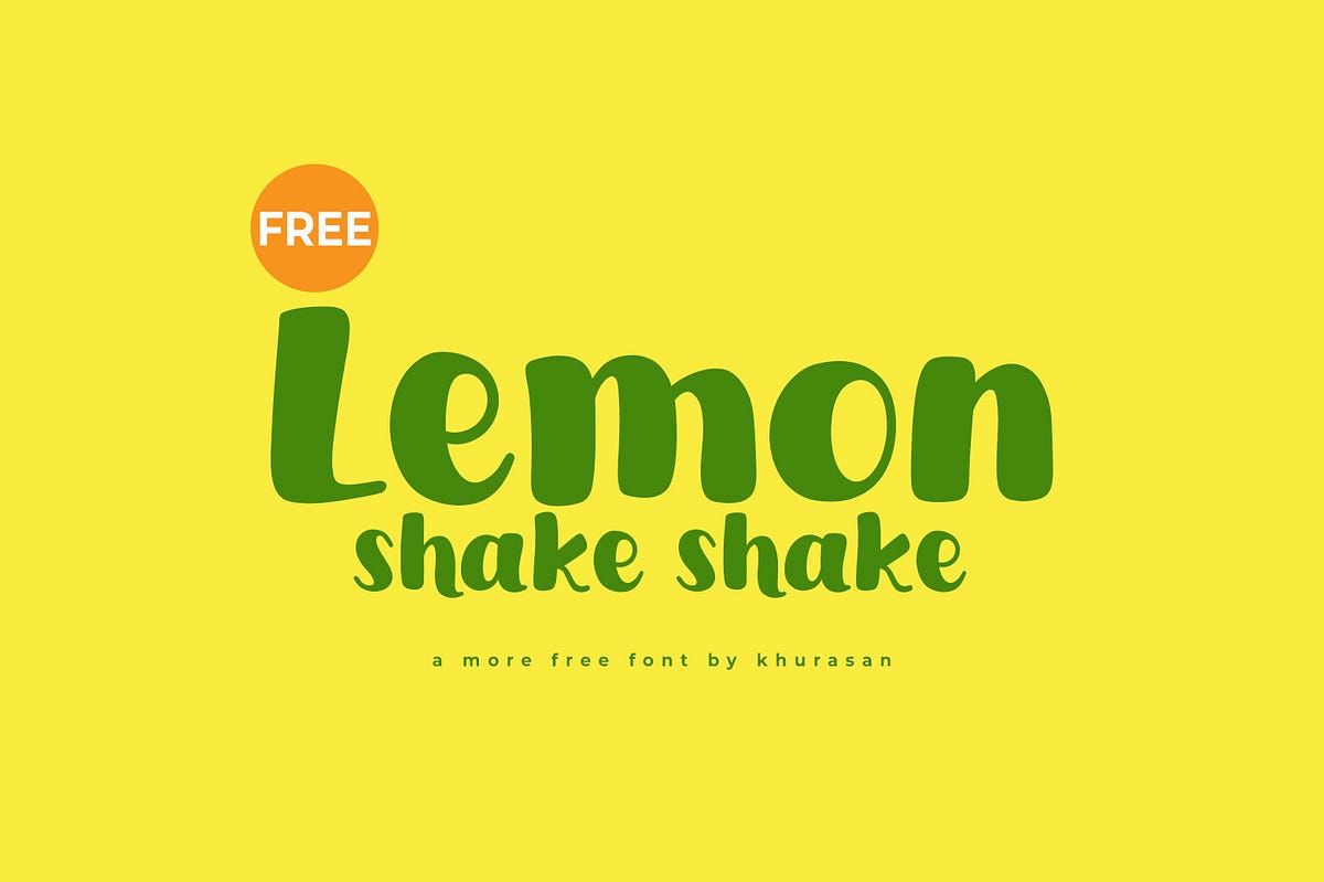 Lemon Shake Shake Font - Gracegilded - Medium