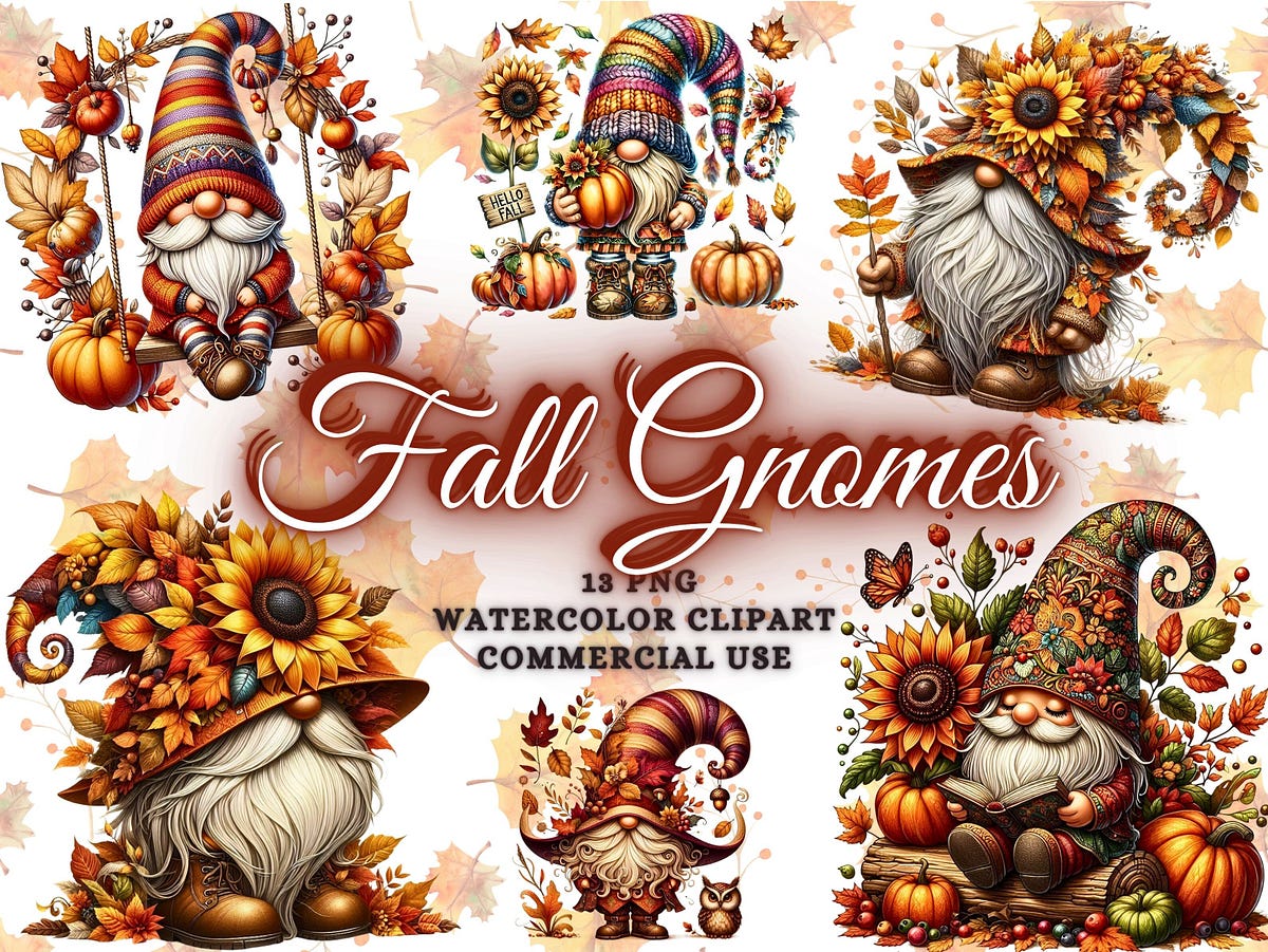 Cute Fall Gnomes Clipart — Gnome Png Free | by Zywawyjyfk | Nov, 2024 ...