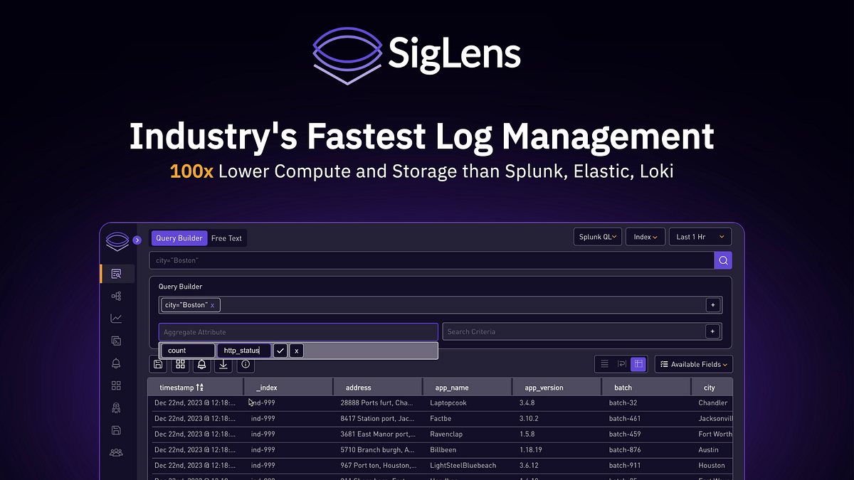 SigLens: Free Open Source Log Management Platform | by Kaiwalya ...