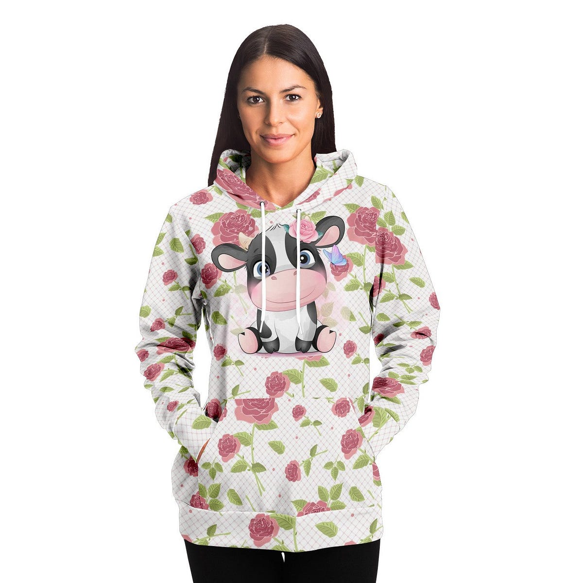 Flowery Cow Love Hoodie Official Merch CL1211 | by The Cow Print ...
