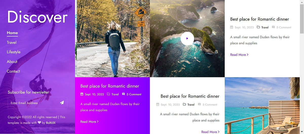 Discover — Free Web Bootstrap Template | by Boltuix | Medium