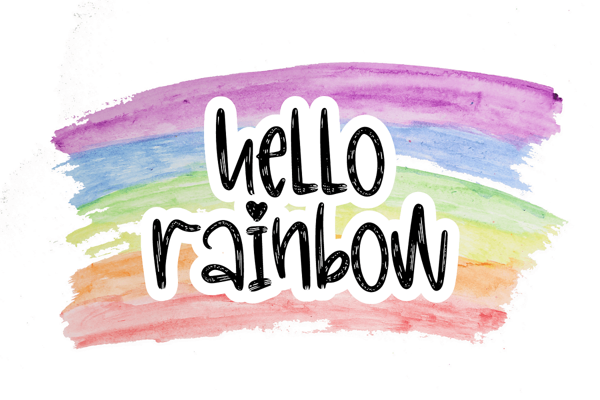Hello Rainbow Font - Neonnomad - Medium