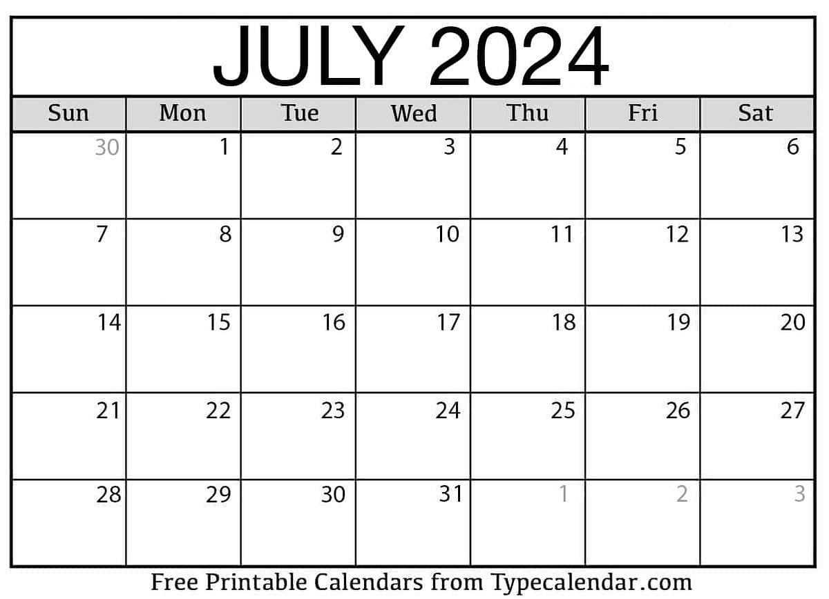 Free Printable July 2024 Calendars | by Helena Orstem | Medium