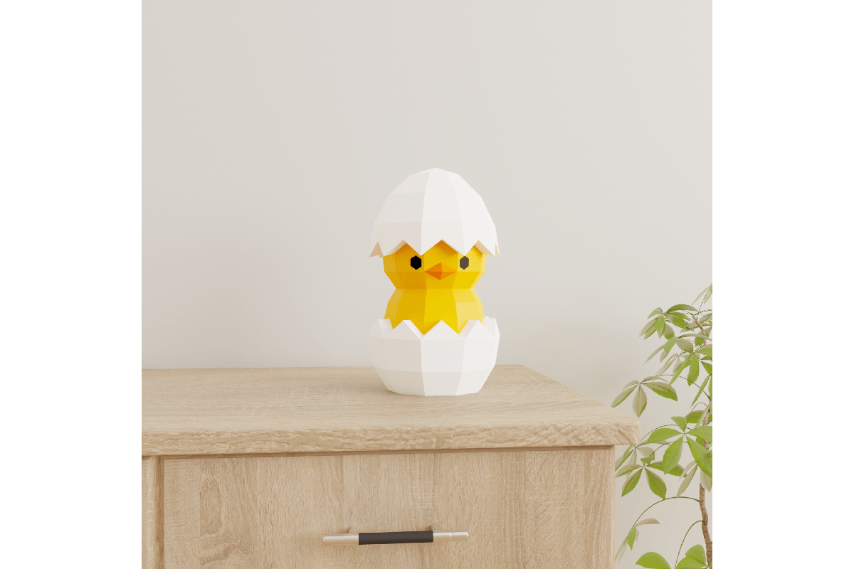 3D Papercraft Chick in Egg | by Izukumi | Mar, 2024 | Medium
