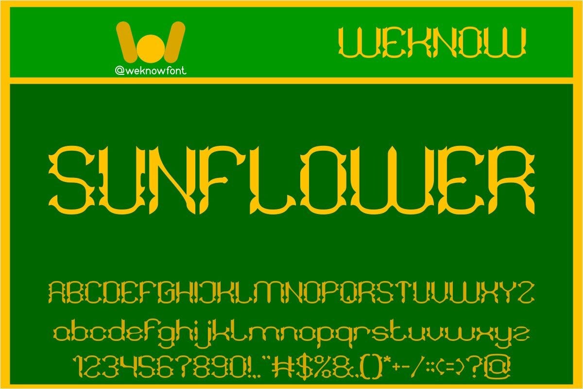 Discover the Sunflower Font: A Unique Modern Gothic Floral Display | by ...