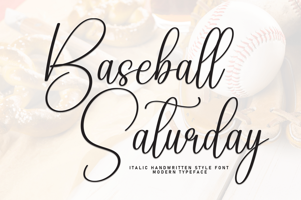 Baseball Saturday Font - Emmaethereal - Medium