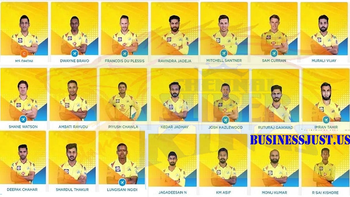CSK Team 2020 Players List with Photo — Business Just | by Businessjust ...