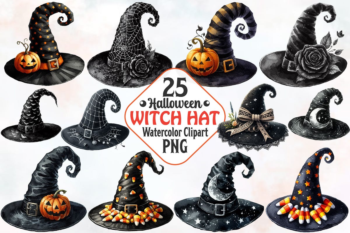 Halloween Witch Hat Watercolor ClipArt’s Free | by Neat11 | Sep, 2024 ...
