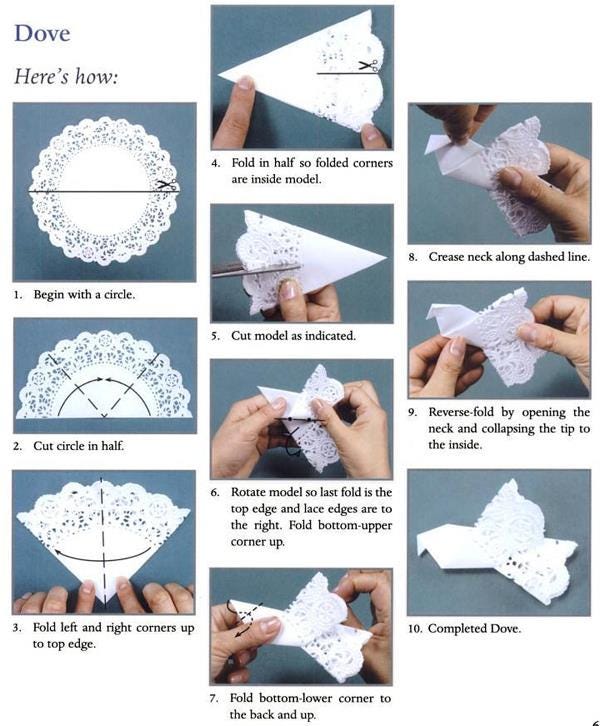 Origami Paper Dove Pattern