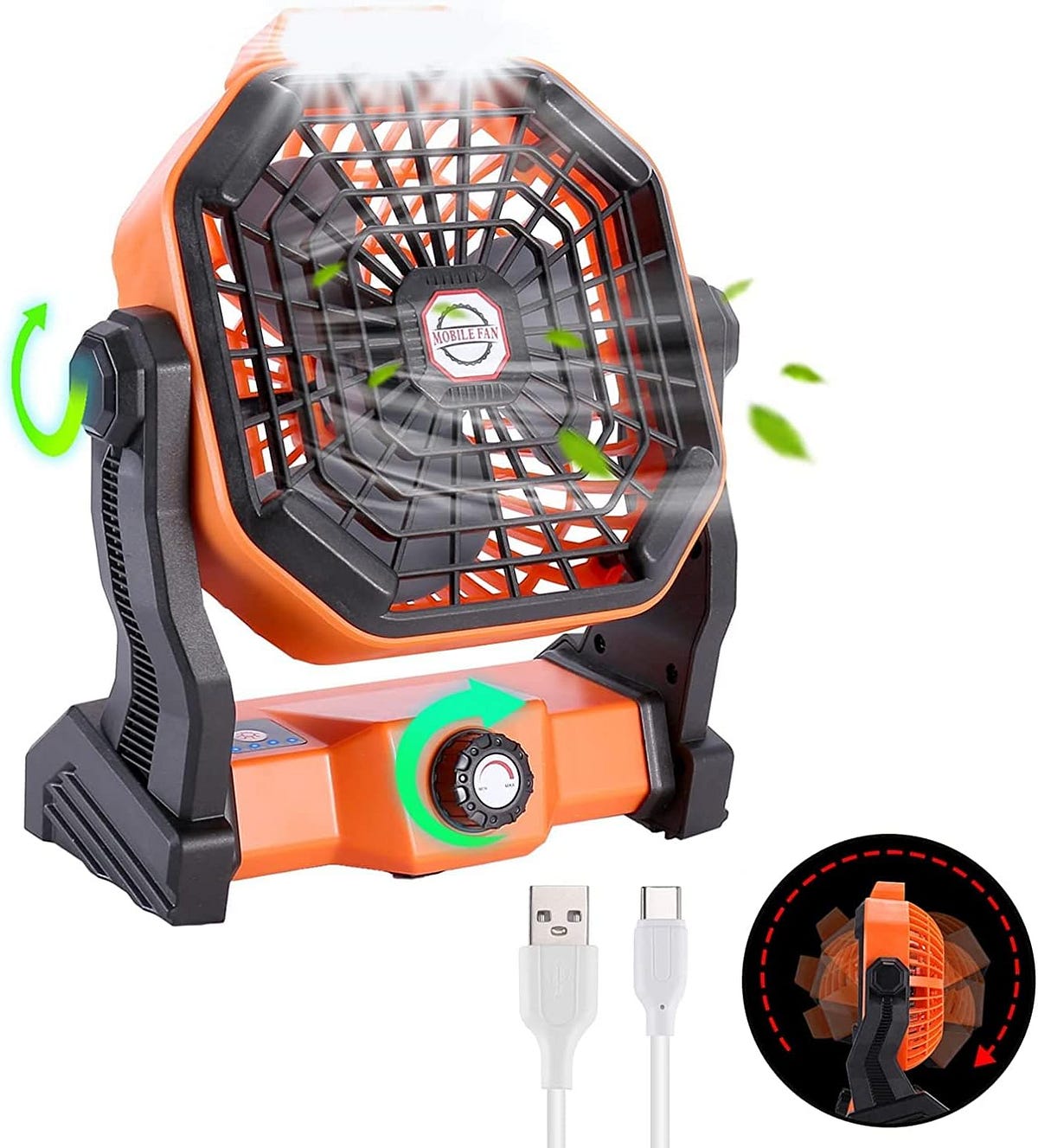 “Stay Cool and Bright: WAMBORY Portable Fan with LED Lantern — Your ...