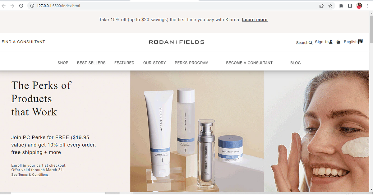 Collaborative Project At Masai School “ Rodan + Fields Clone ” | by Mohd Faizan | Medium