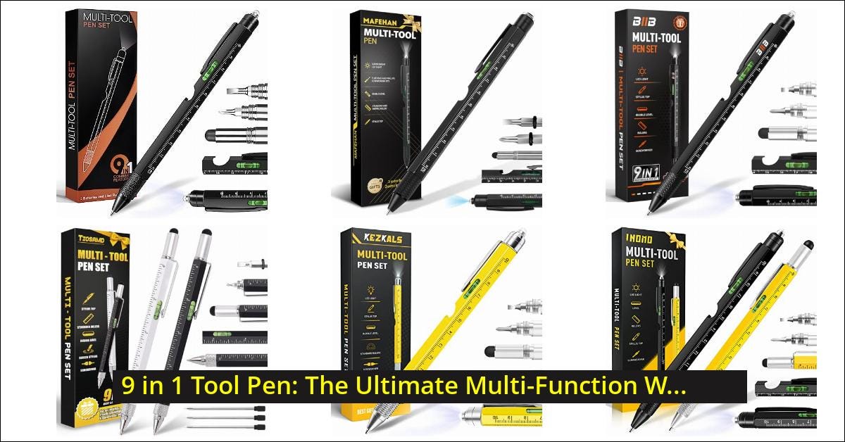 9 in 1 Tool Pen: The Ultimate Multi-Function Writing Solution | by ...