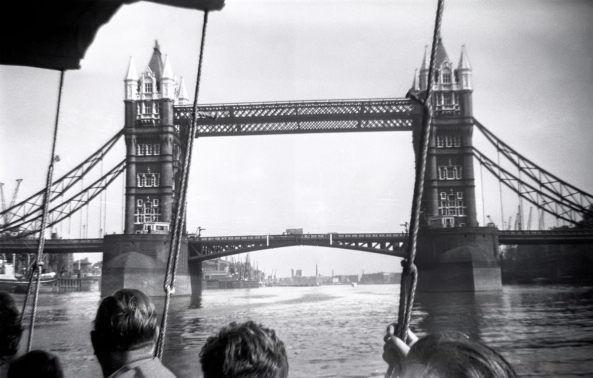 Sometime in the late 50s, my mother did a river trip down the Thames ...